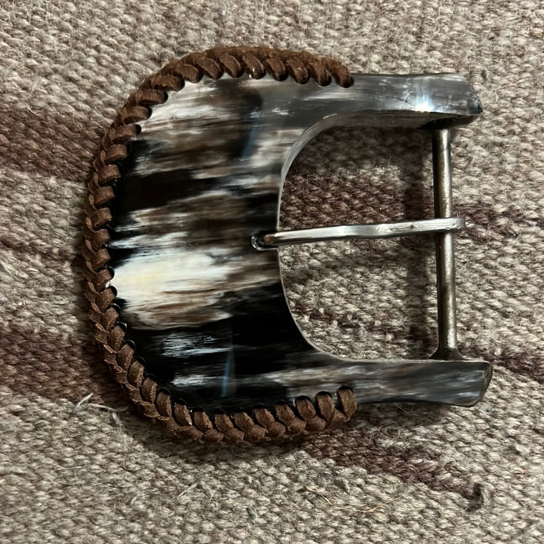 Whipstitched Handmade horn belt buckle – Stidham Saddlery